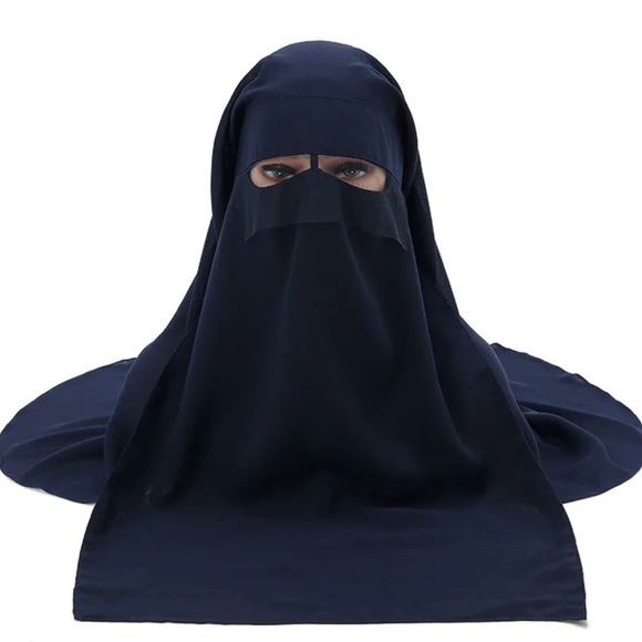 Modestyline | Hijabs | 3 Layered Niqab Saudi Niqab With Nose String ...
